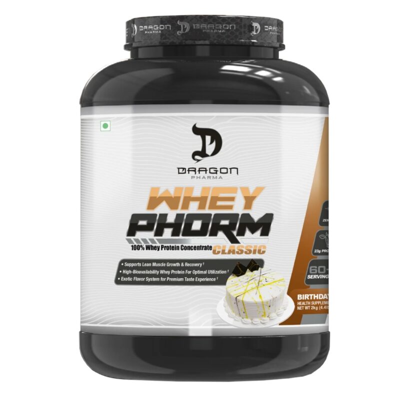 Dragon Pharma | WheyPhorm Classic | 100% Whey Protein Concentrate | 2 ...
