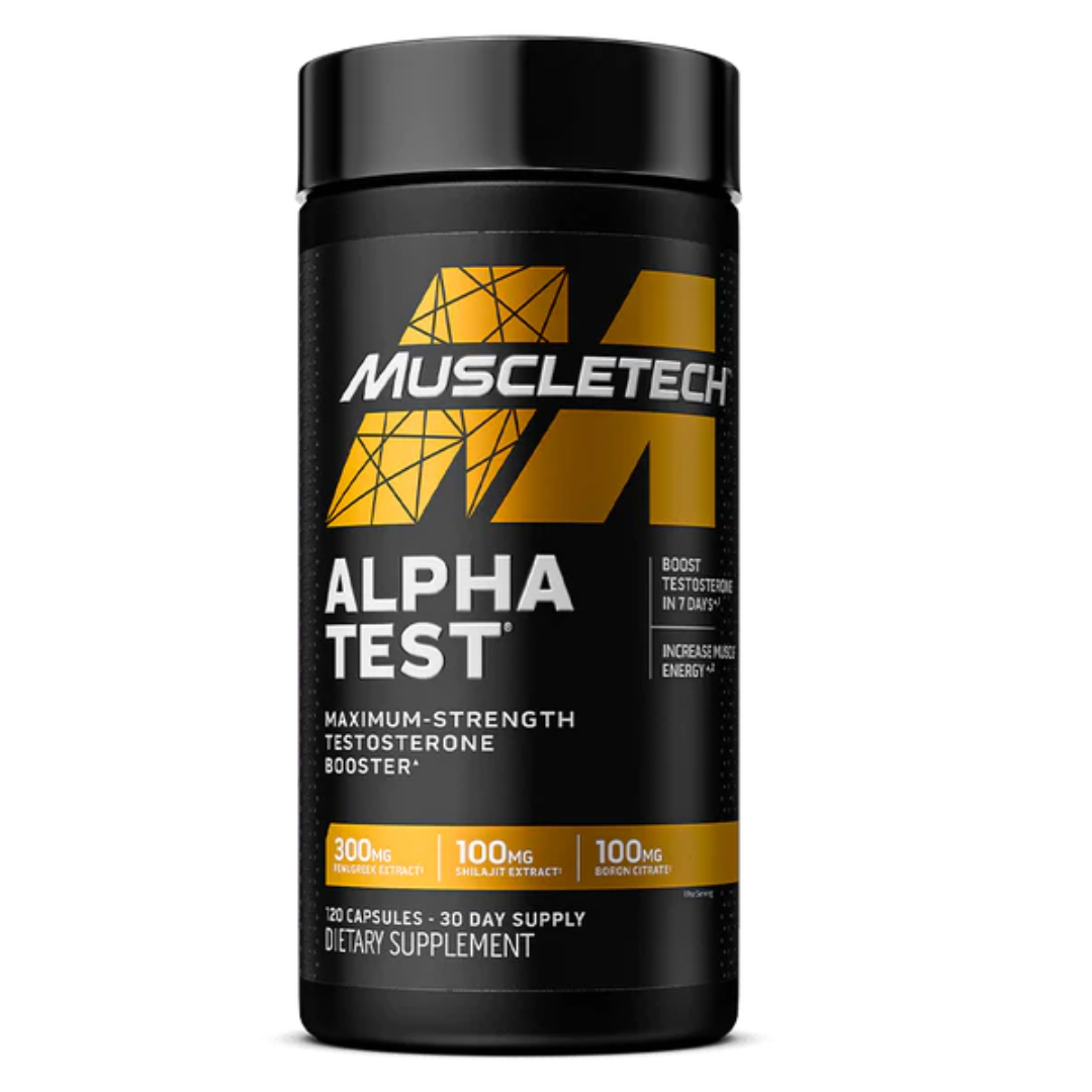 Muscletech | Alpha Test | Testosterone Booster | 120 Capsules - Nutripharm